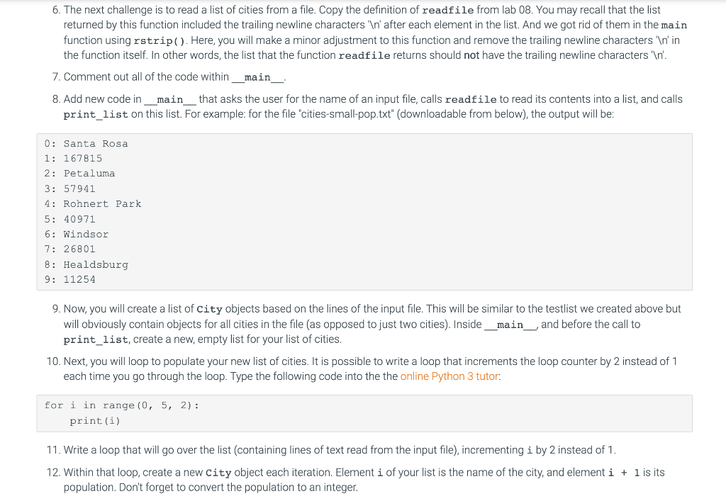 Solved 12.19 Part B: Sort City Objects Instructions In this | Chegg.com