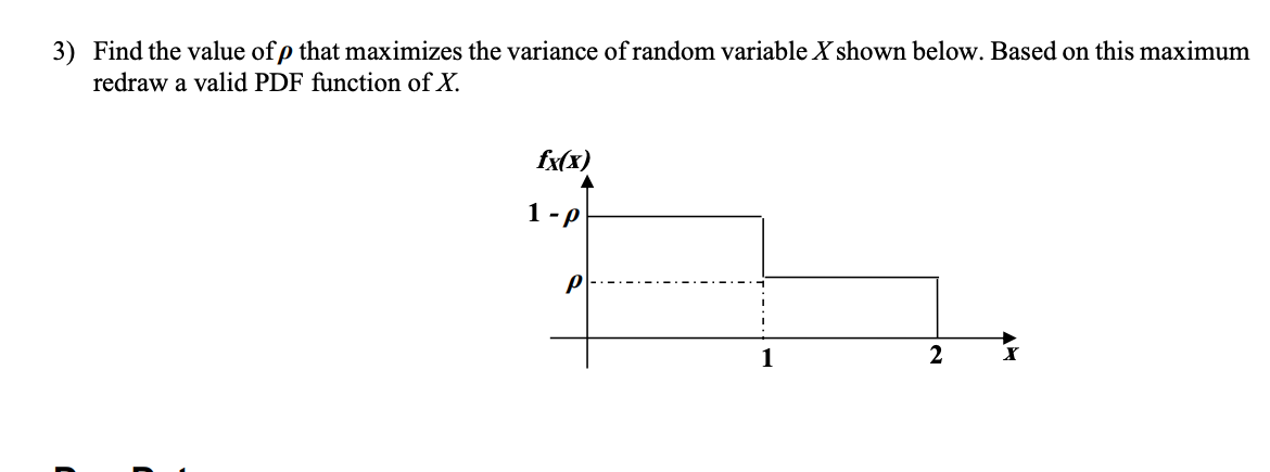 Solved Find the value of ρ ﻿that maximizes the variance of | Chegg.com