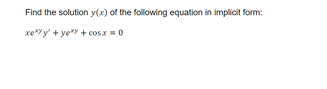 Solved Find the solution y(x) ﻿of the following equation in | Chegg.com