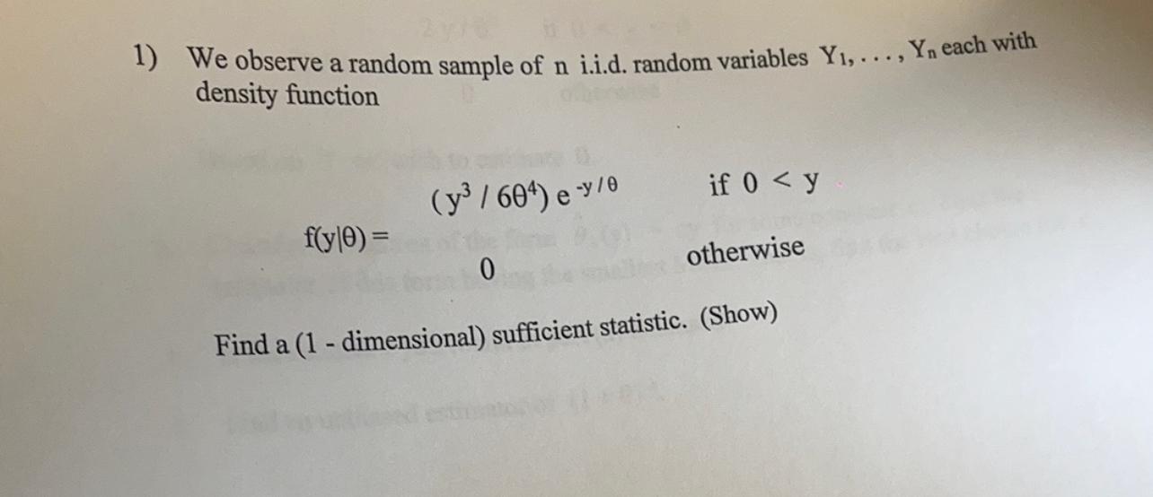 Solved We observe a random sample of n i.i.d. random | Chegg.com