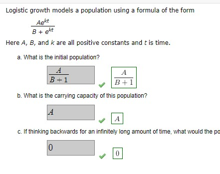 Solved Logistic growth models a population using a formula | Chegg.com