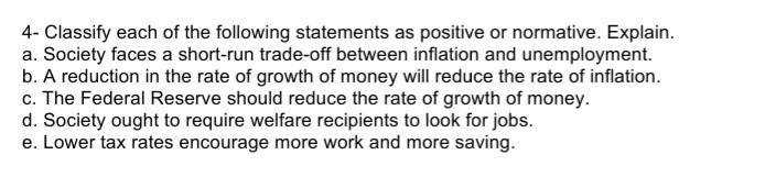 Solved 4- Classify each of the following statements as | Chegg.com