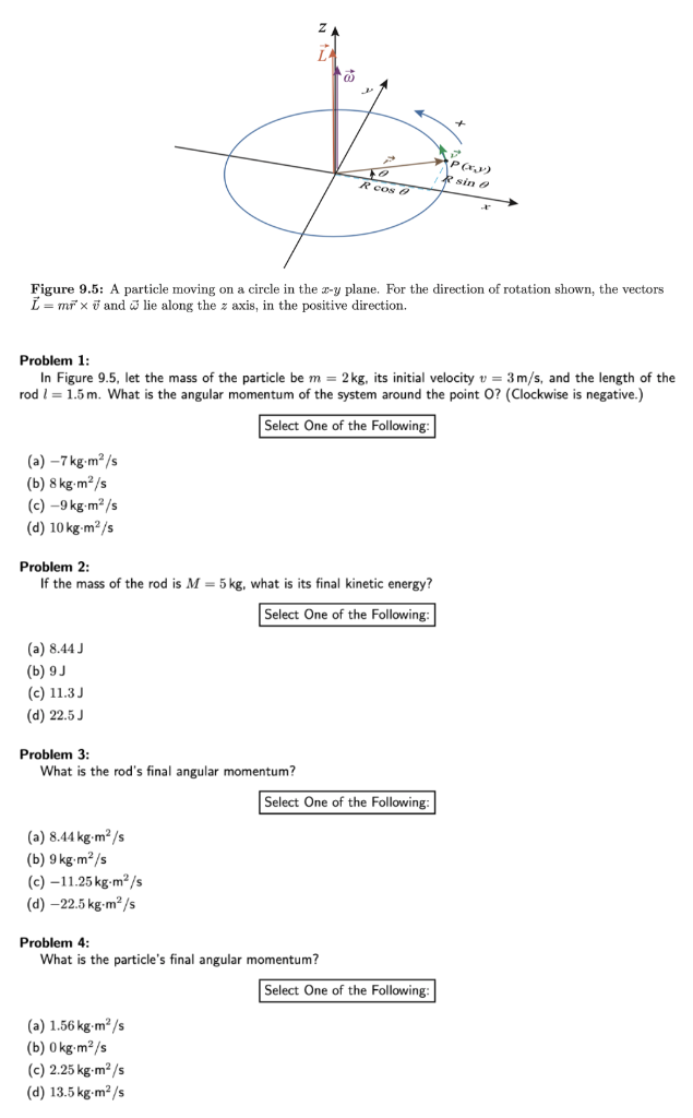 Solved Rsin a RCOS Figure 9.5: A particle moving on a circle | Chegg.com