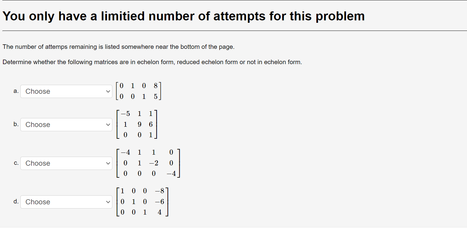 Solved You only have a limitied number of attempts for this | Chegg.com