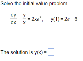 Solved Solve the initial value problem. | Chegg.com