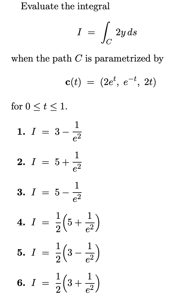 Solved Evaluate the integralI=∫C﻿2ydswhen the path C ﻿is | Chegg.com