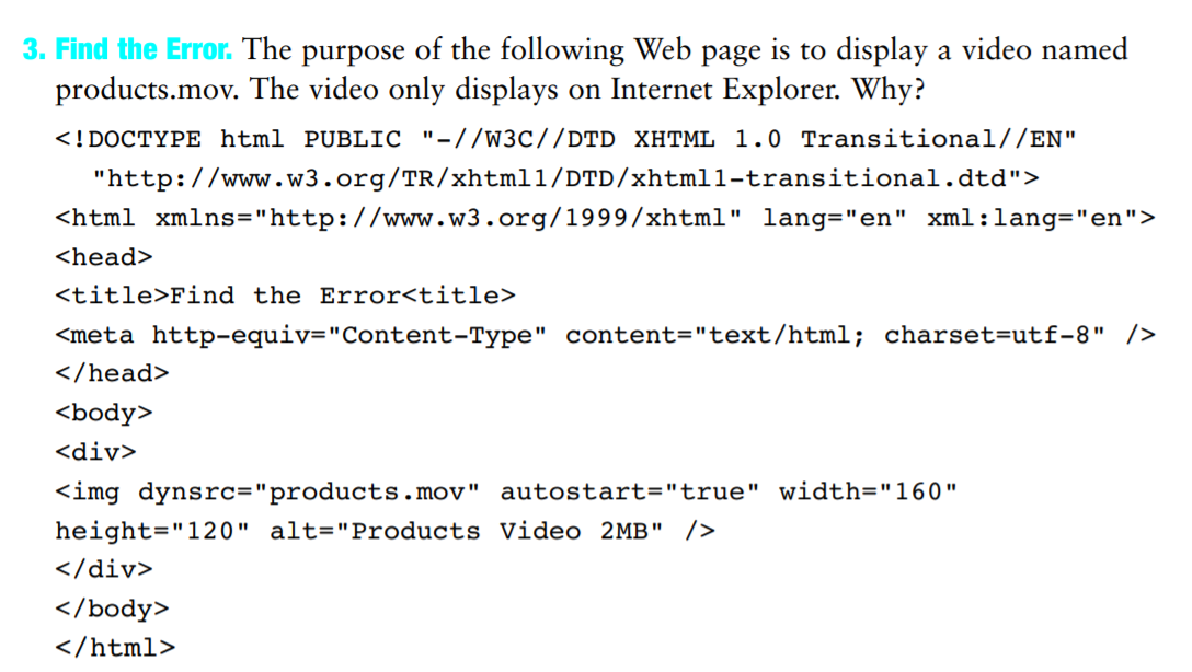 Solved 3. Find the Error. The purpose of the following Web | Chegg.com