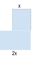 Solved The figure has two squares. The smaller square has a | Chegg.com