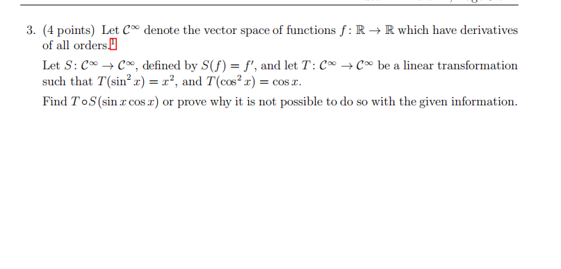 Solved 3. (4 points) Let CⓇ denote the vector space of | Chegg.com