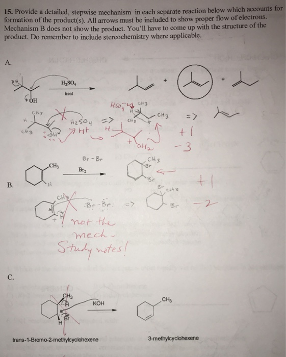 Solved Provide a detailed, stepwise mechanisms and each | Chegg.com