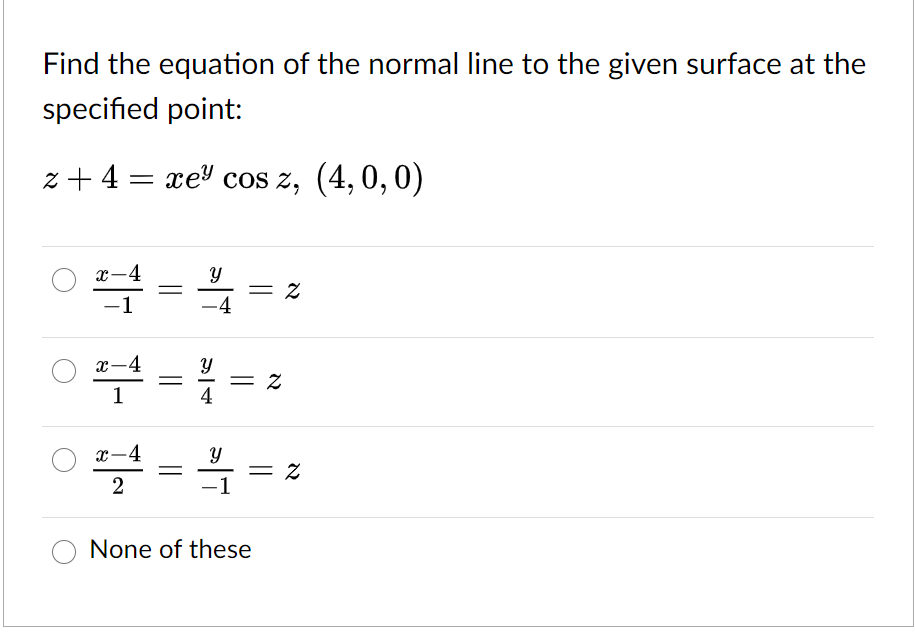Solved Find the equation of the normal line to the given | Chegg.com