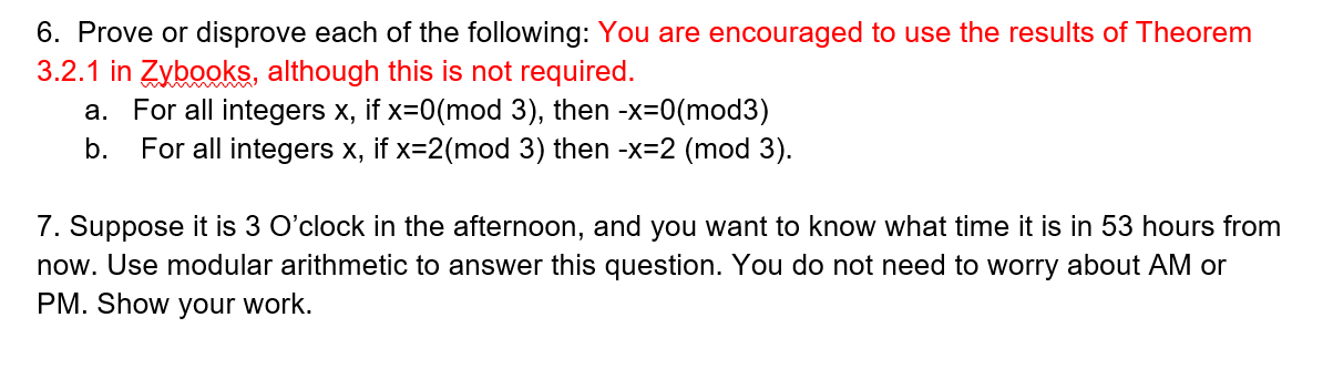 Solved 6. Prove or disprove each of the following: You are | Chegg.com
