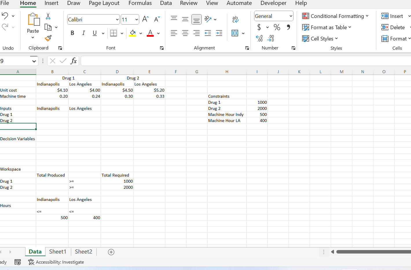 42. A pharmaceutical company manufactures two drugs | Chegg.com