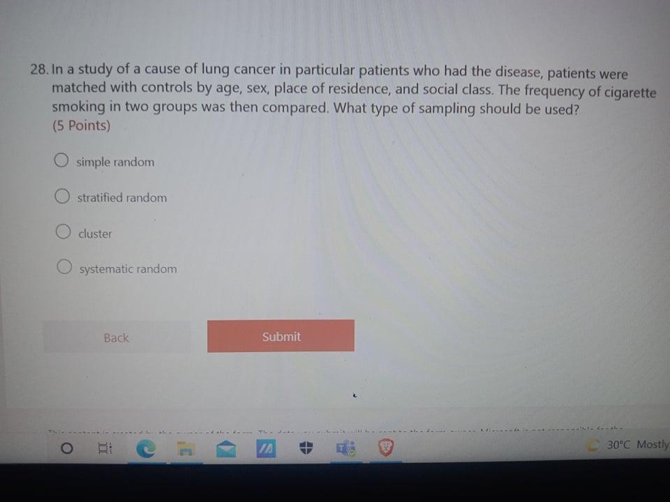 Solved IV. Sampling Techniques Identify the appropriate | Chegg.com