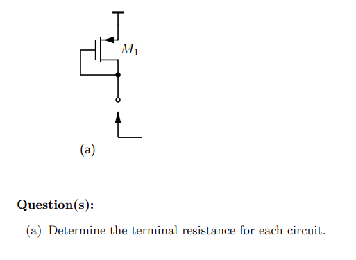 Solved Question(s): (a) Determine the terminal resistance | Chegg.com