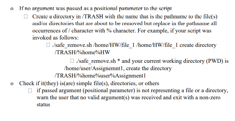 Solved Deliverable script: safe_remove.sh Details: As you | Chegg.com