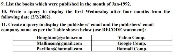 Solved SQL+ drop table Book cascade constraints; drop table | Chegg.com