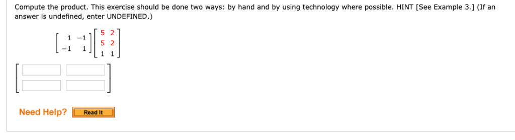 Solved Compute the product. This exercise should be done two | Chegg.com