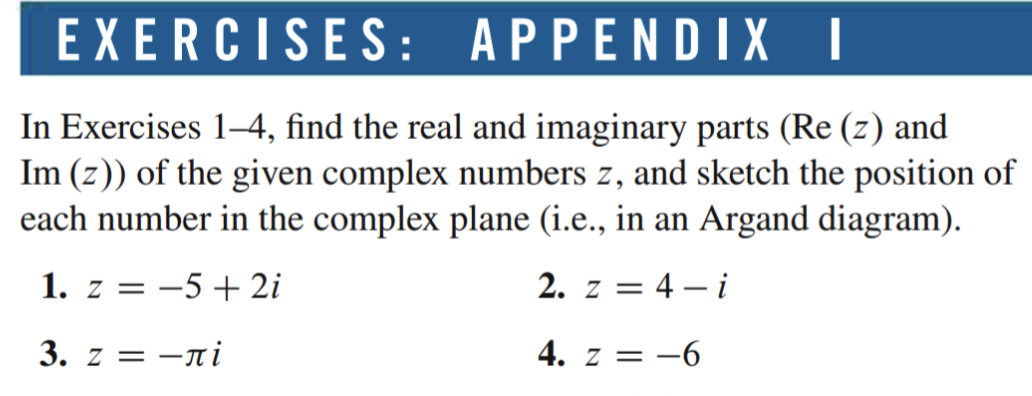 EXERCISES: APPENDIX IIn Exercises 1-4, ﻿find the real | Chegg.com