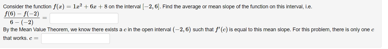 Solved Consider the function f(x)=1x2+6x+8 on the interval | Chegg.com