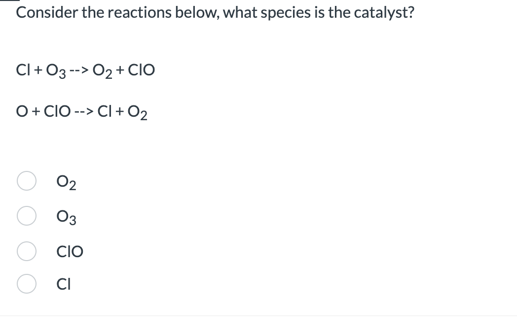 Solved Consider the reactions below, what species is the | Chegg.com