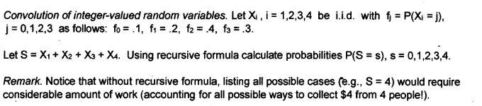 Solved Convolution of integer-valued random variables. Let | Chegg.com