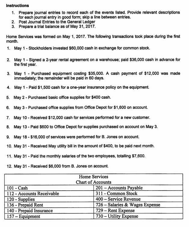 Solved 1. Prepare journal entries to record each of the | Chegg.com