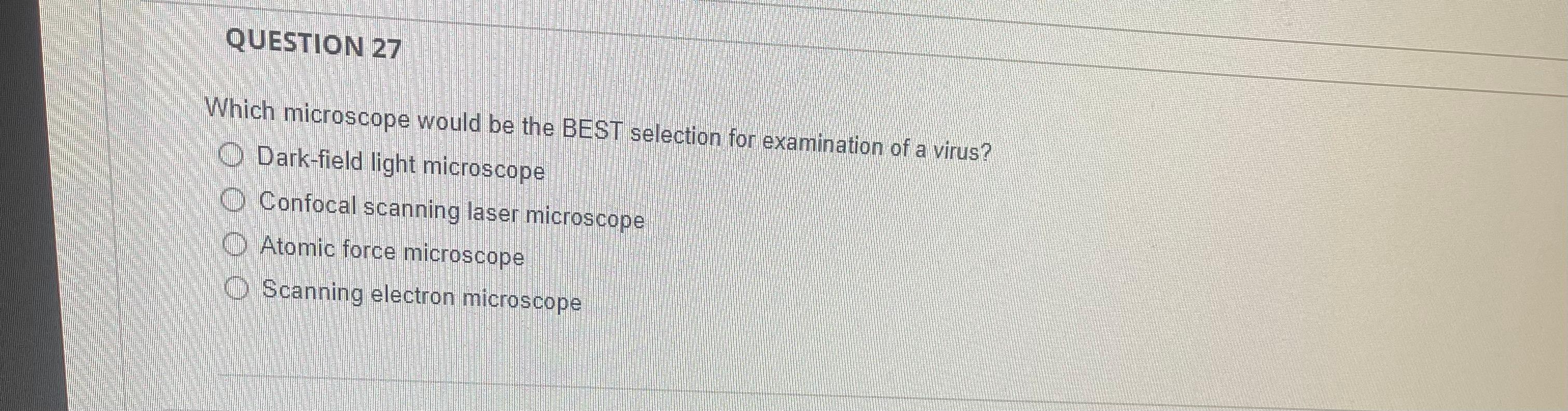 Solved Confocal scanning laser microscope Atomic force | Chegg.com