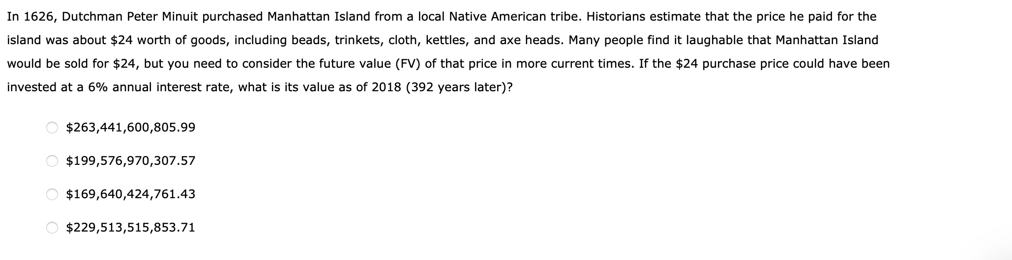 Solved n 1626, Dutchman Peter Minuit purchased Manhattan | Chegg.com