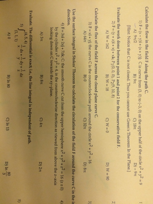 Solved Calculate the flow in the field F along the path C. | Chegg.com