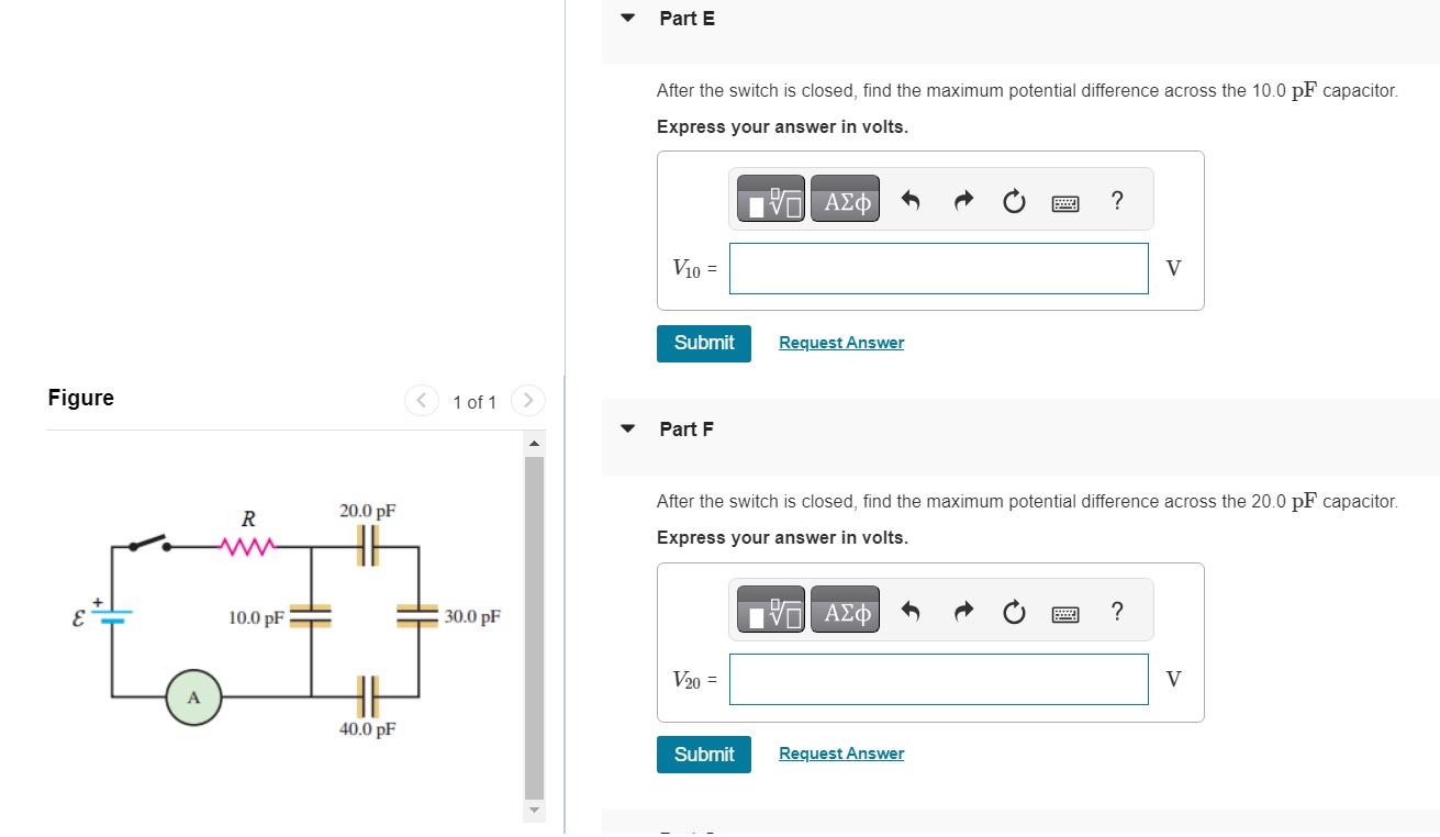 Solved After the switch is closed, find the maximum | Chegg.com