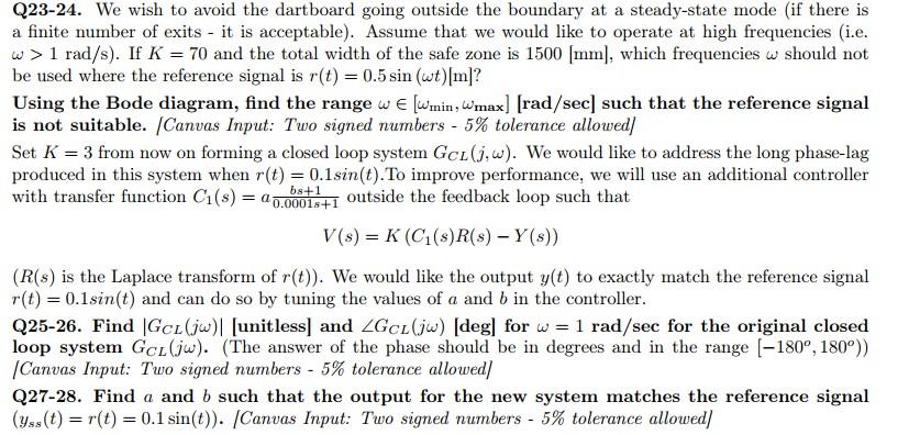 Part 2: Dartboard Positioning System, Closed-Loop | Chegg.com