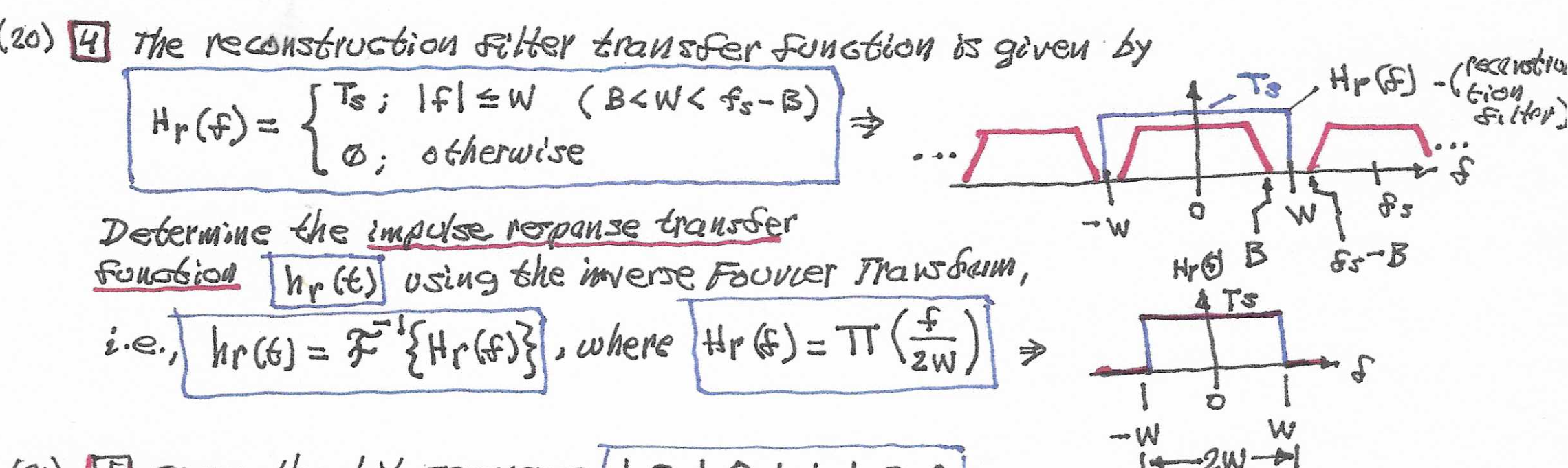 Solved \\[ H_{r}(f)=\\left\\{\\begin{array}{ll} T_{s} ; & | Chegg.com