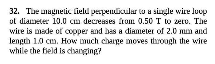 Solved 32. The magnetic field perpendicular to a single wire | Chegg.com