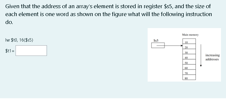 Solved Given that the address of an array's element is | Chegg.com