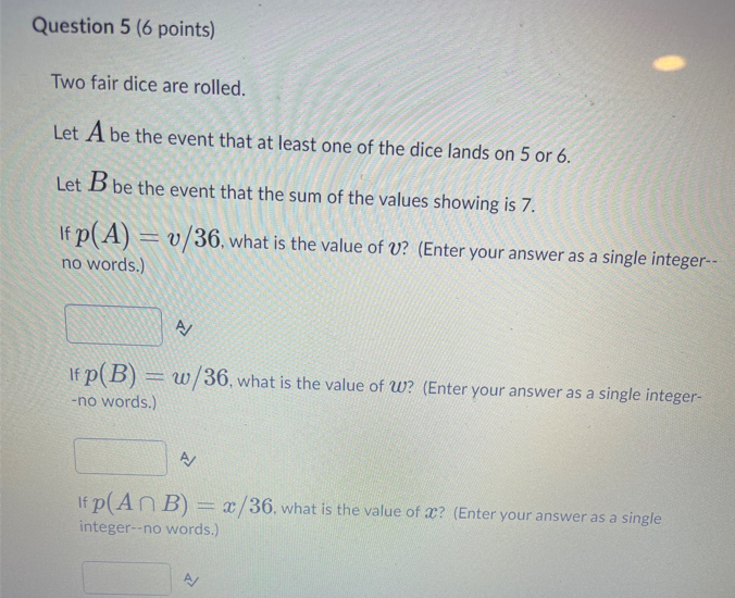 Solved Need help with this multi part Questions. Need v, w, | Chegg.com