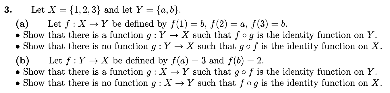 Solved 3 Let X 123 And Let Y Ab A Let Fx→y Be 