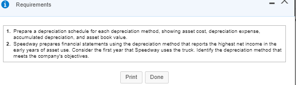 Solved Requirements 1. Prepare a depreciation schedule for | Chegg.com