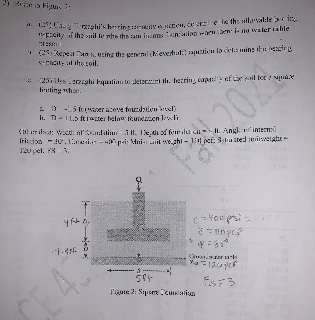 Solved 2) Refre to Figure 2: present. a. (25) Using | Chegg.com