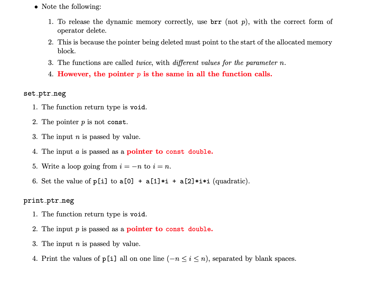 Main program and forward declarations (10 points) • | Chegg.com