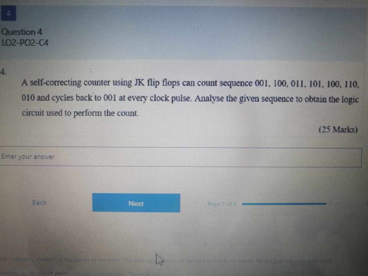 Solved Question 4 LO2-P02-04 4. A self-correcting counter | Chegg.com