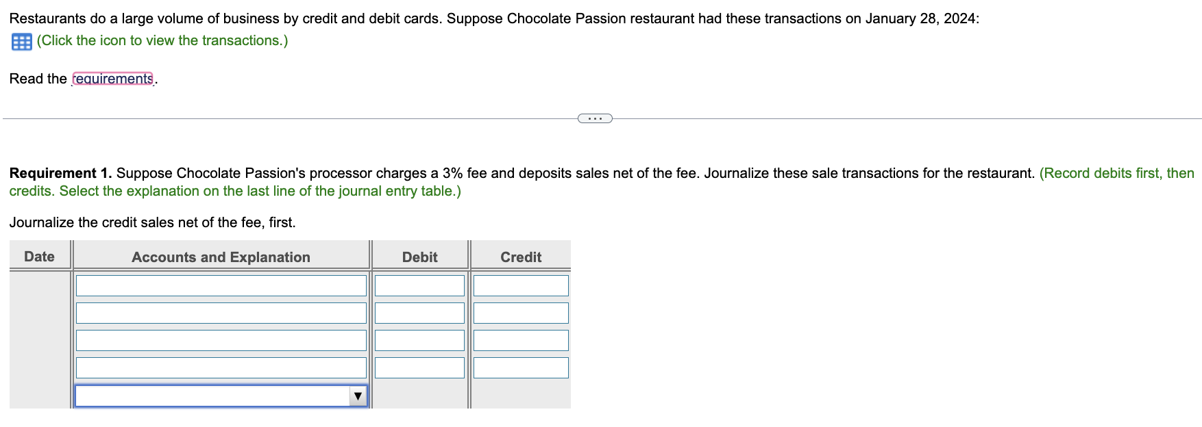 Solved Requirements 1. Suppose Chocolate Passion's processor | Chegg.com
