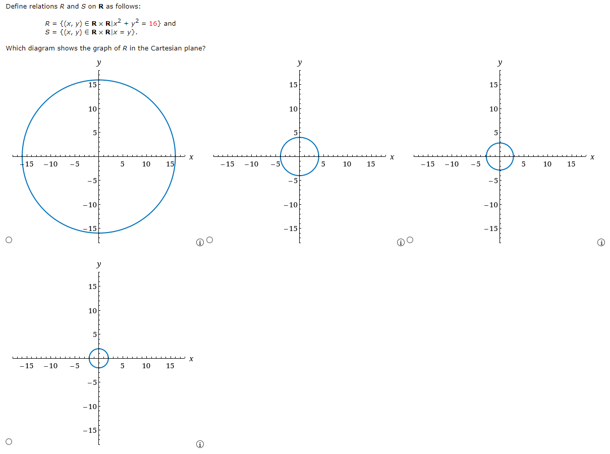Solved Define relations R and Son R as follows: = R = {(x， | Chegg.com