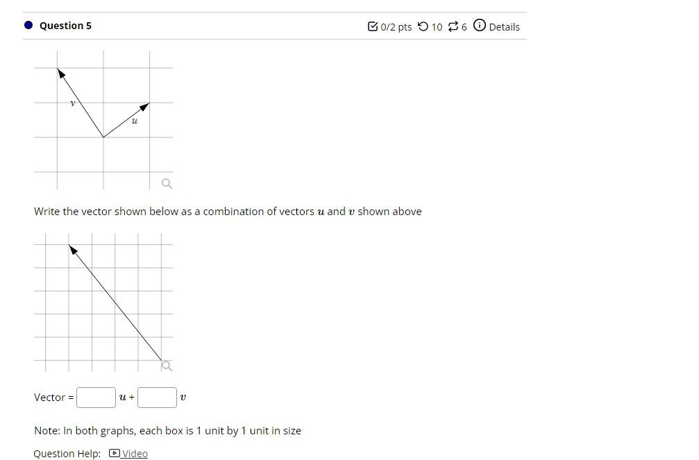 Solved Write the vector shown below as a combination of | Chegg.com