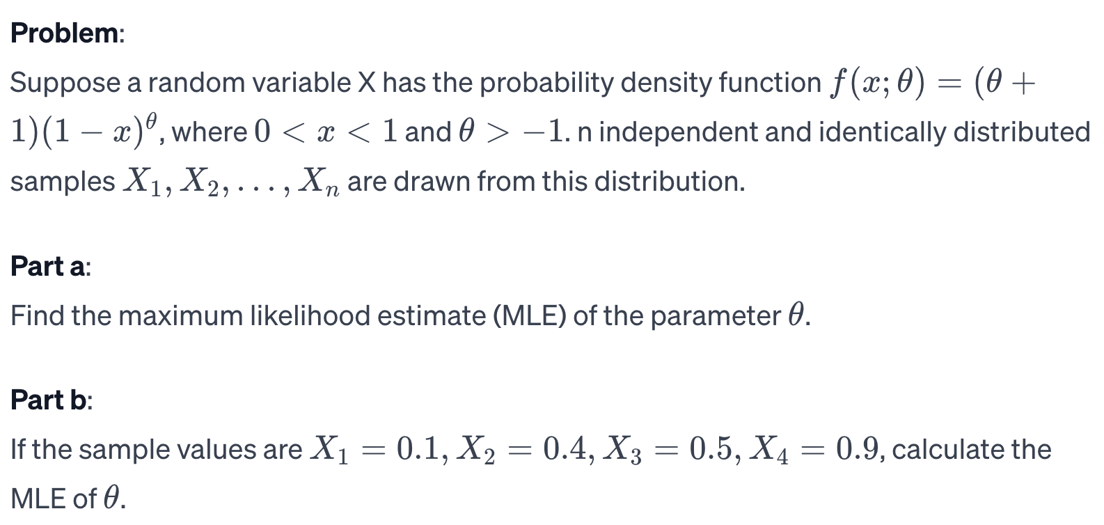 Solved Problem: Suppose a random variable X has the | Chegg.com