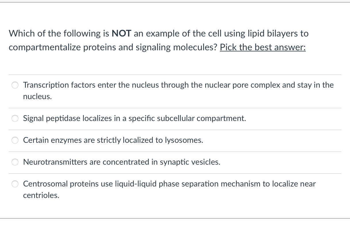 Solved Which of the following is NOT an example of the cell | Chegg.com