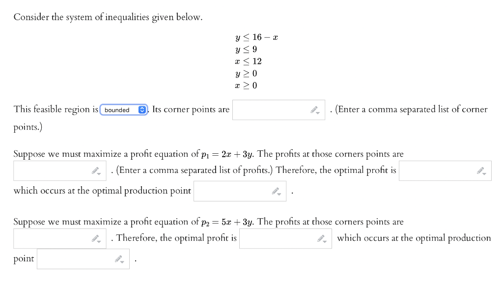 Solved Consider the system of inequalities given below. y