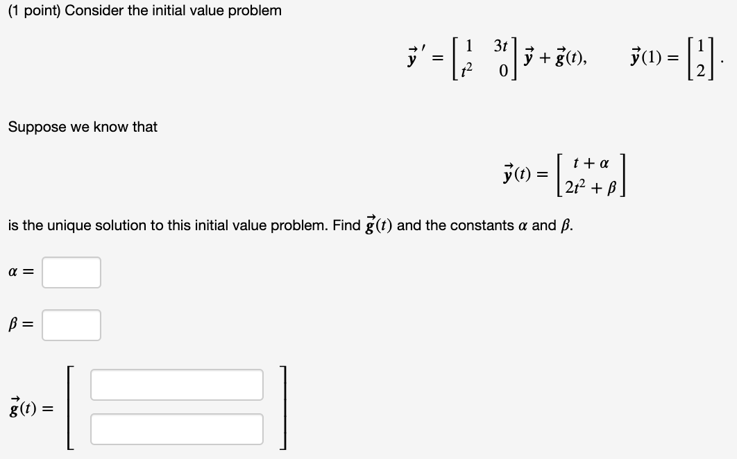 Solved (1 point) Consider the initial value problem 5' = 17 | Chegg.com