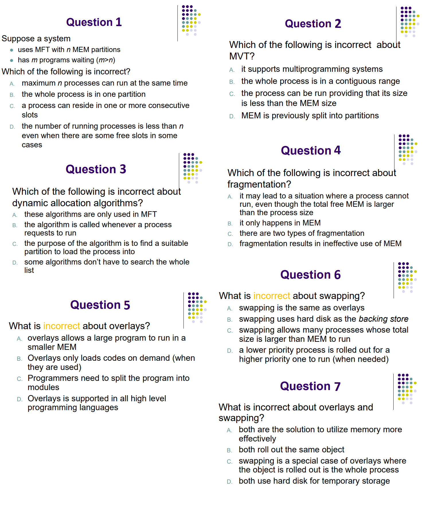 Solved Please help me with these Operating System question, | Chegg.com