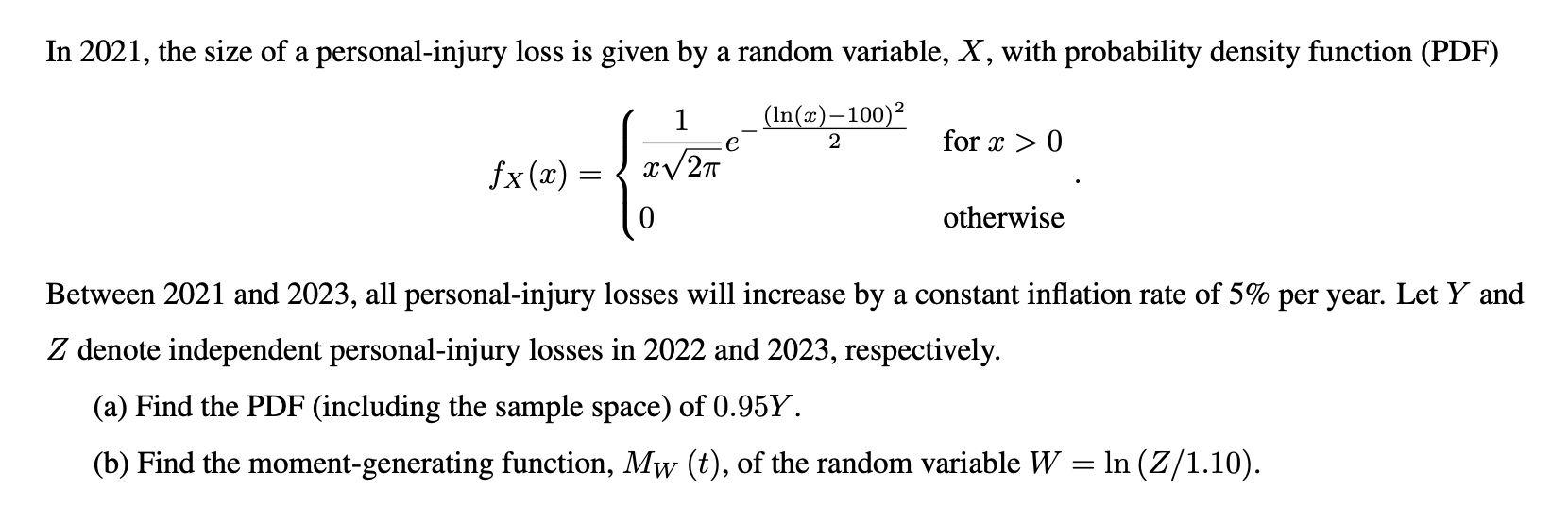Solved This is a question from Mathematics of Risk, related | Chegg.com